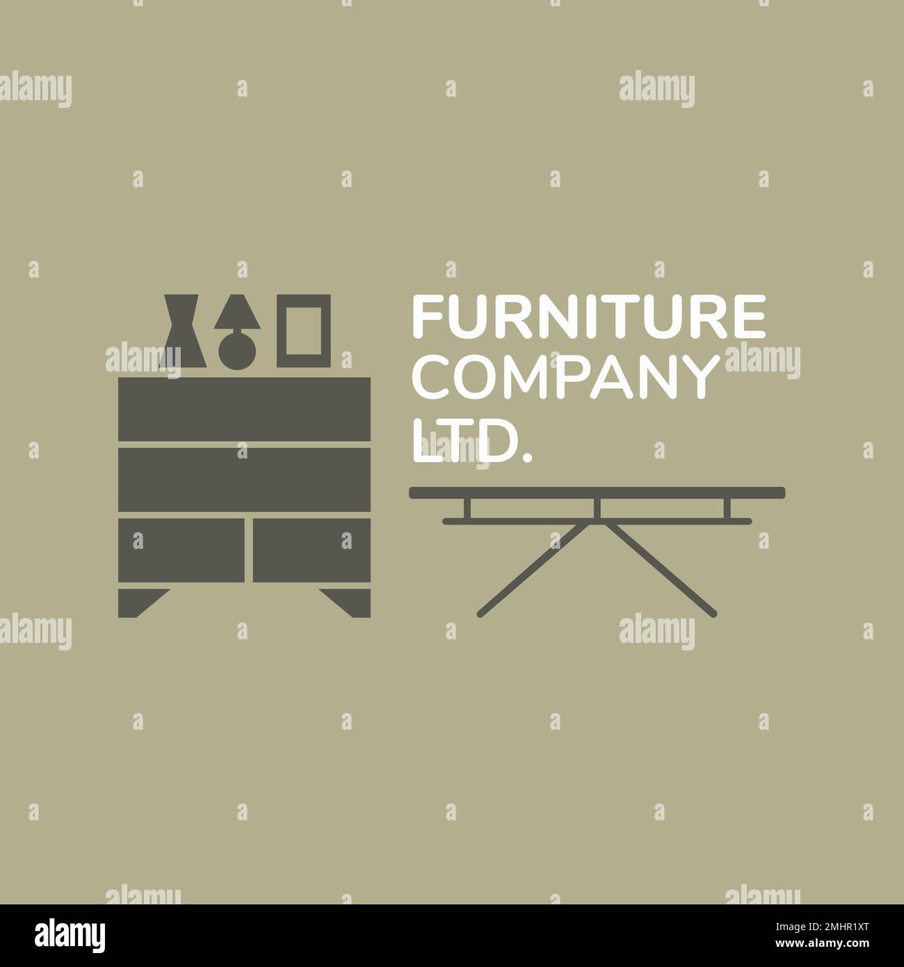 Furniture company logo, business template for branding design xx, home ...