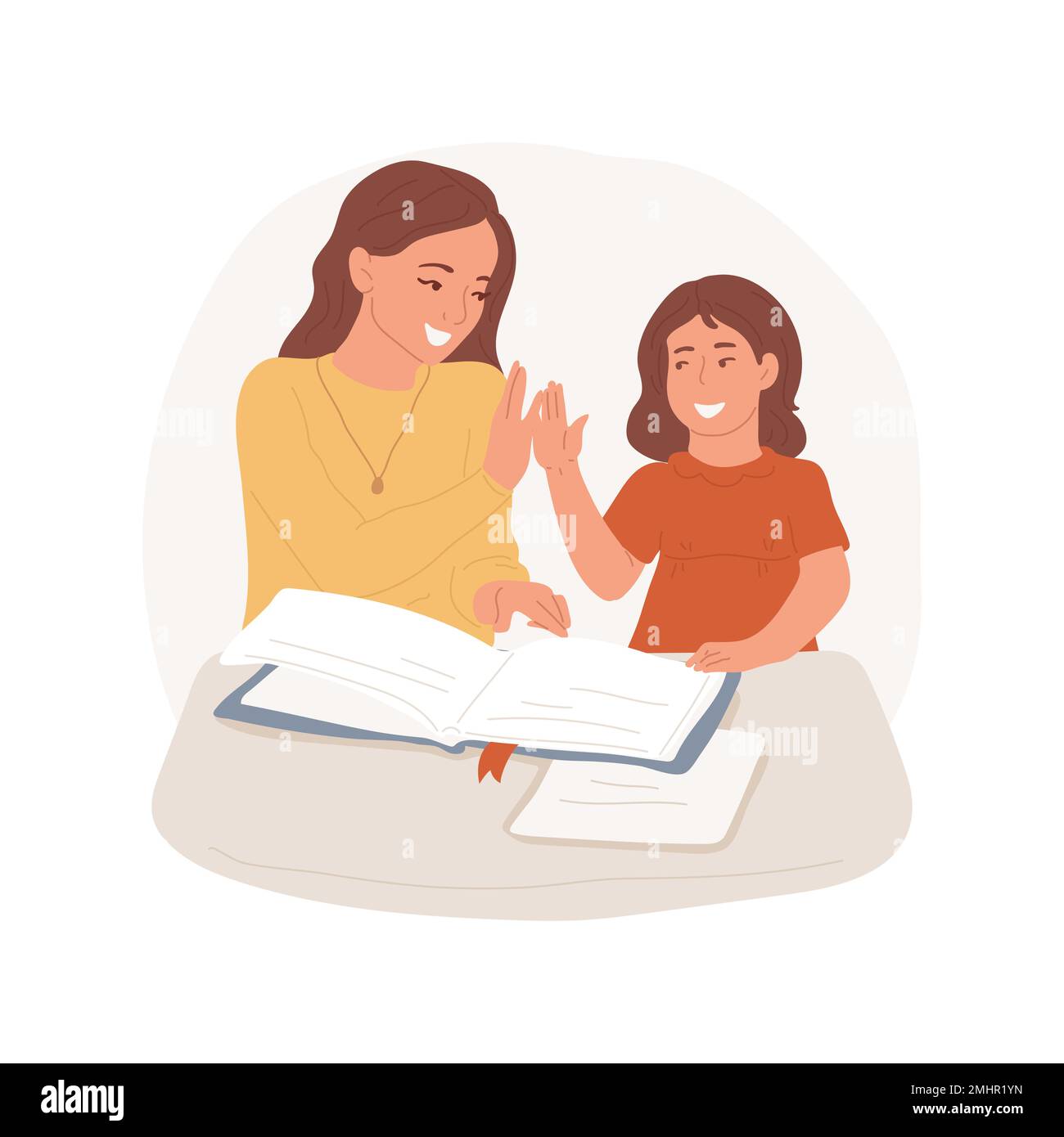 Praise the child isolated cartoon vector illustration. Little daughter ...