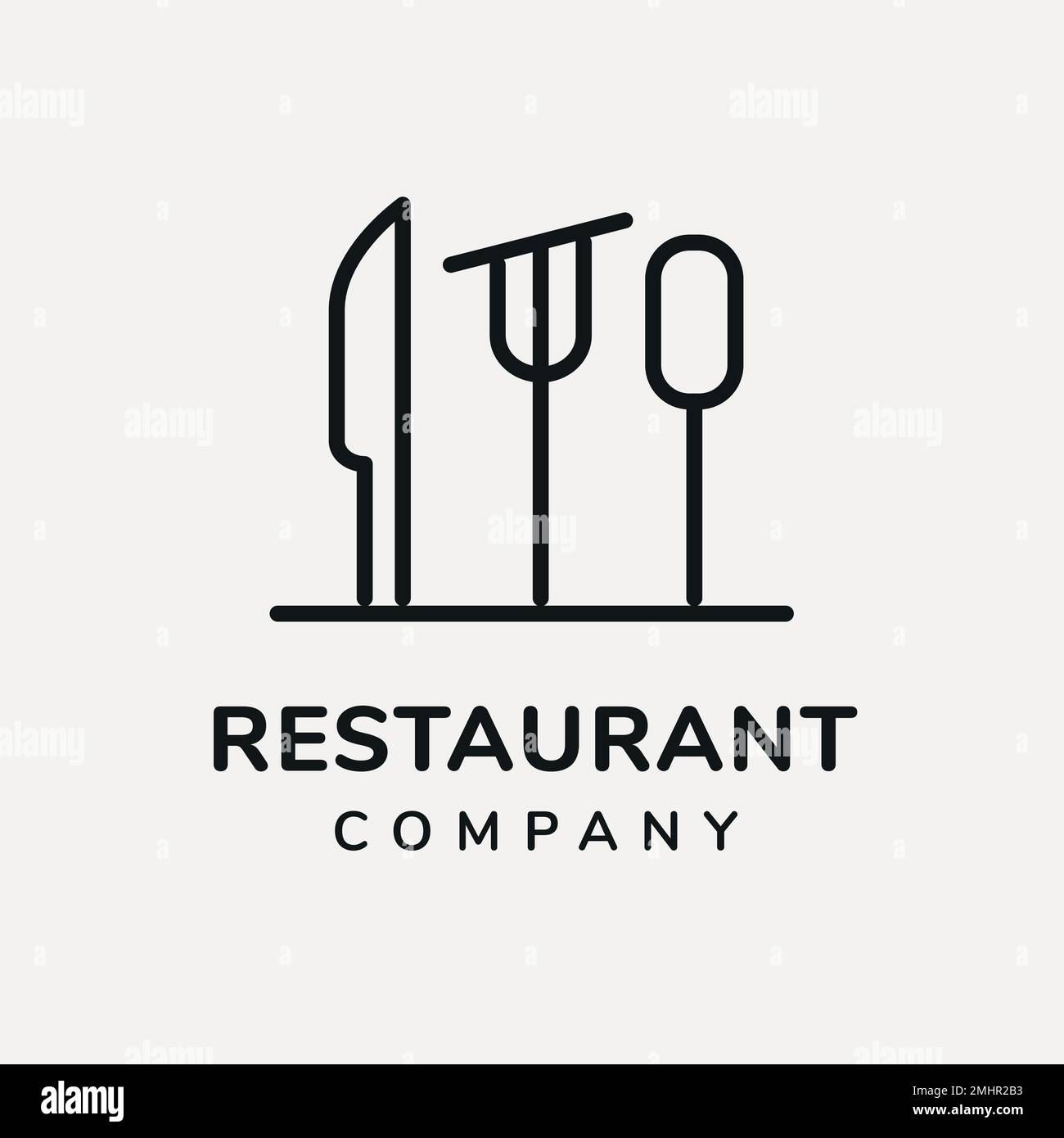 Restaurant logo, food business template for branding design vector ...