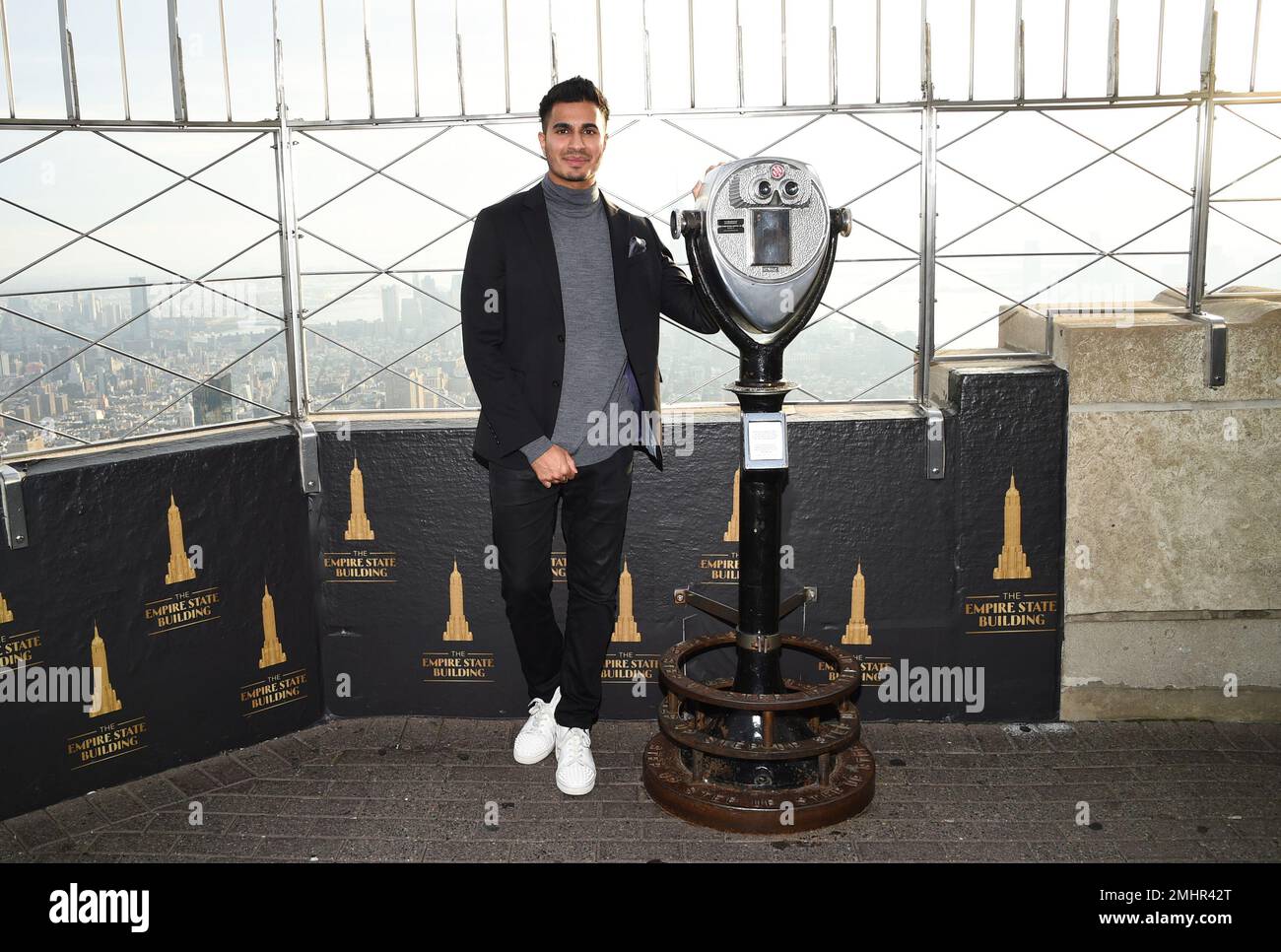British singer-songwriter Arjun visits the Empire State Building for ...