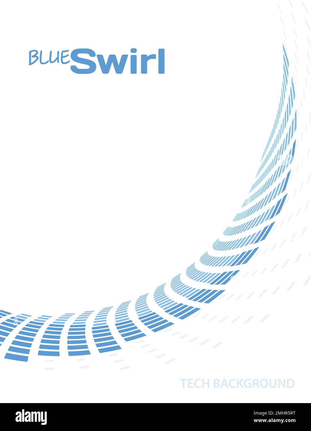 Abstract tech background with dotted blue swirl. Vertical vector ...