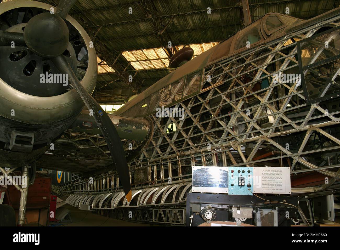 Vickers Wellington MK1A R for Robert on display showing the geodetic ...