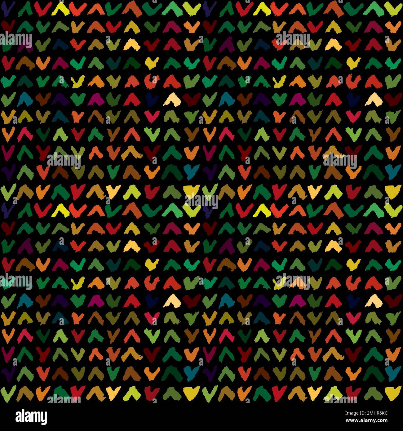 Abstract seamless pattern with hand drawn colorful checkmarks for ...