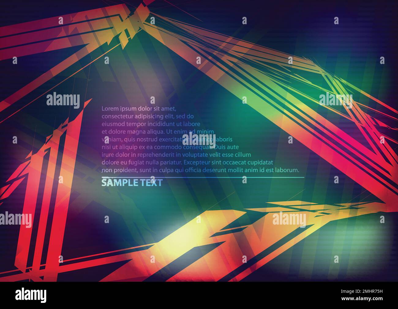 Abstract bright color triangular frame on dark background. Vector Stock Vector Image & Art - Alamy