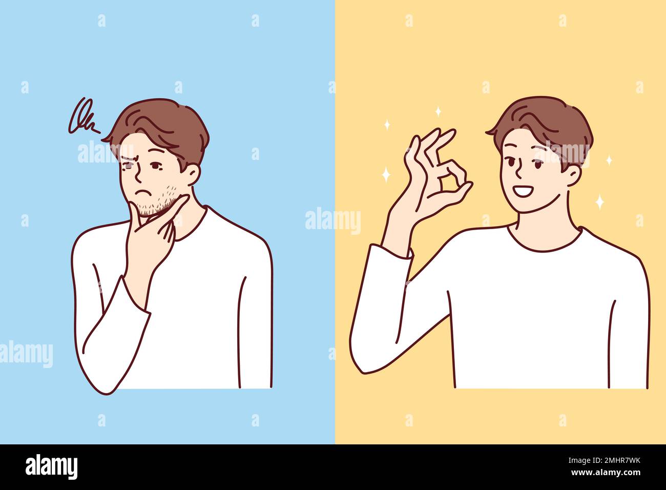 Chin out Stock Vector Images - Alamy