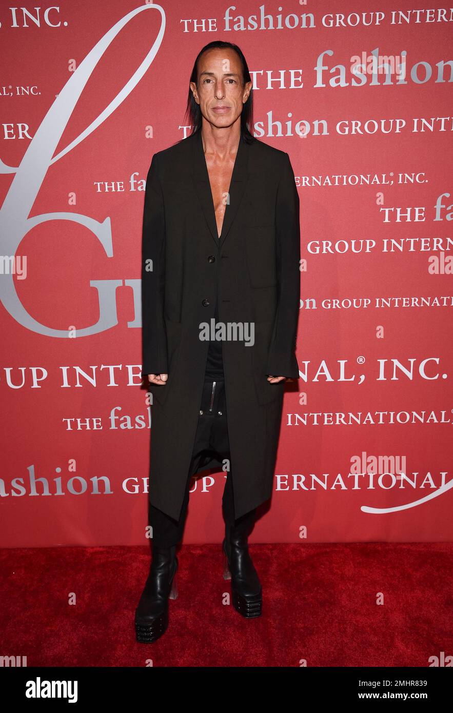 Superstar award honoree Rick Owens attends The Fashion Group ...