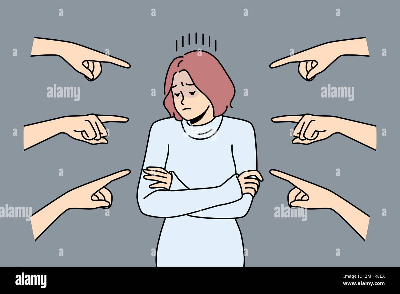 Outcast female Stock Vector Images - Alamy