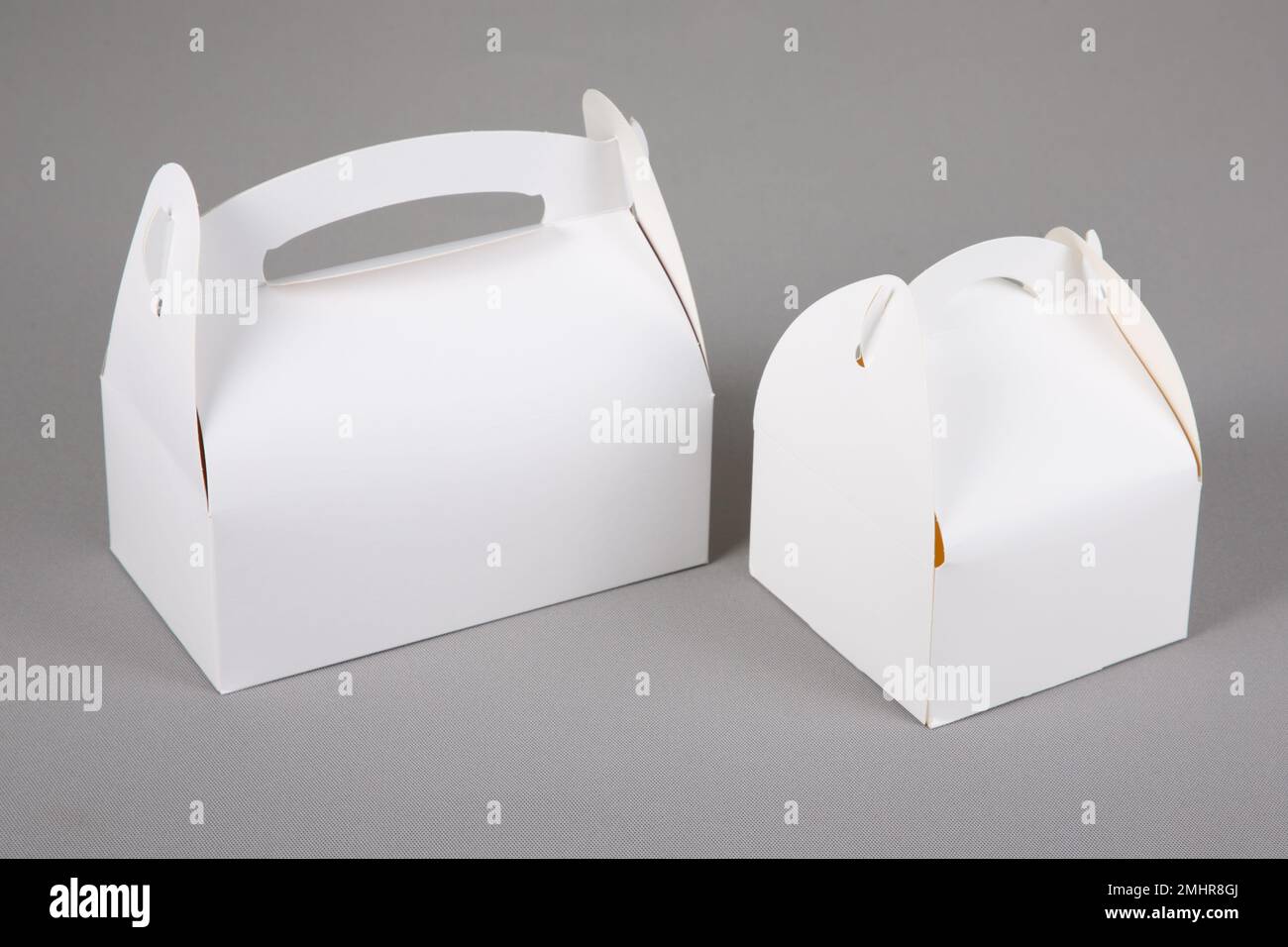 Takeaway two white pastry Cake Box Mock Up Template Ready For Your ...
