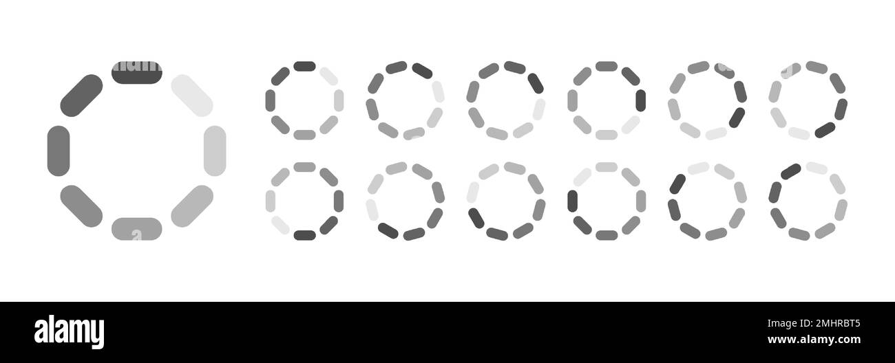 Circular Loading Buffering Icons Vector Stock Vector Image & Art - Alamy