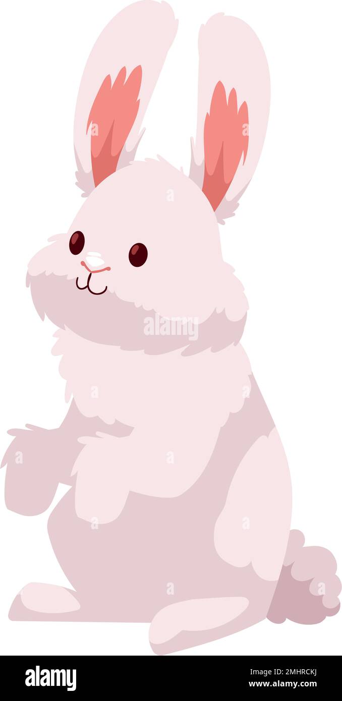 cute rabbit standing Stock Vector Image & Art - Alamy
