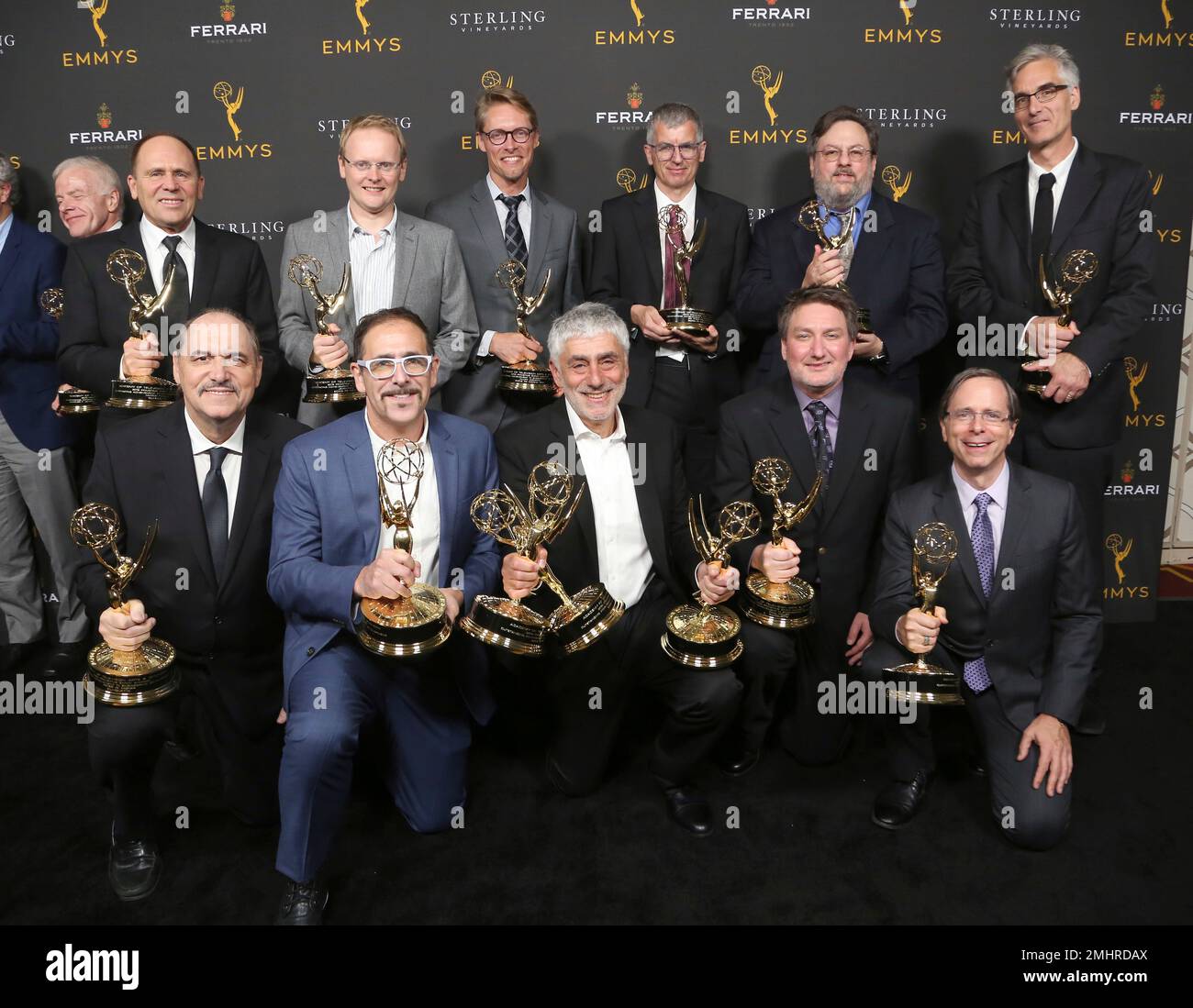 Winners of the Engineering Emmy Awards pose at the 71st Engineering ...