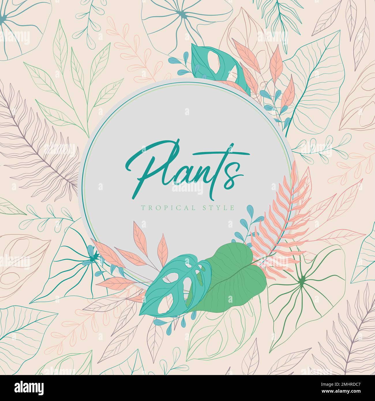 Colored foliage background with different leaves Vector illustration ...