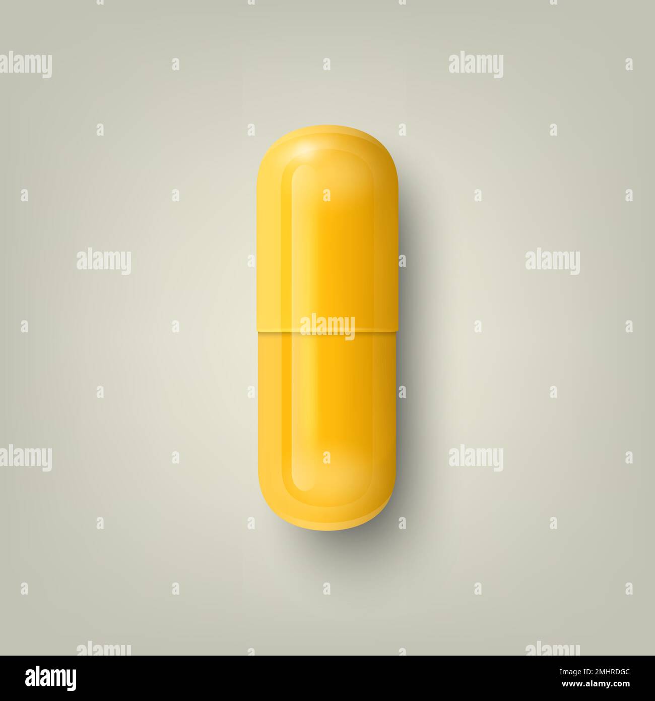 Vector 3d Realistic Yellow Pharmaceutical Medical Pill, Capsule, Tablet ...