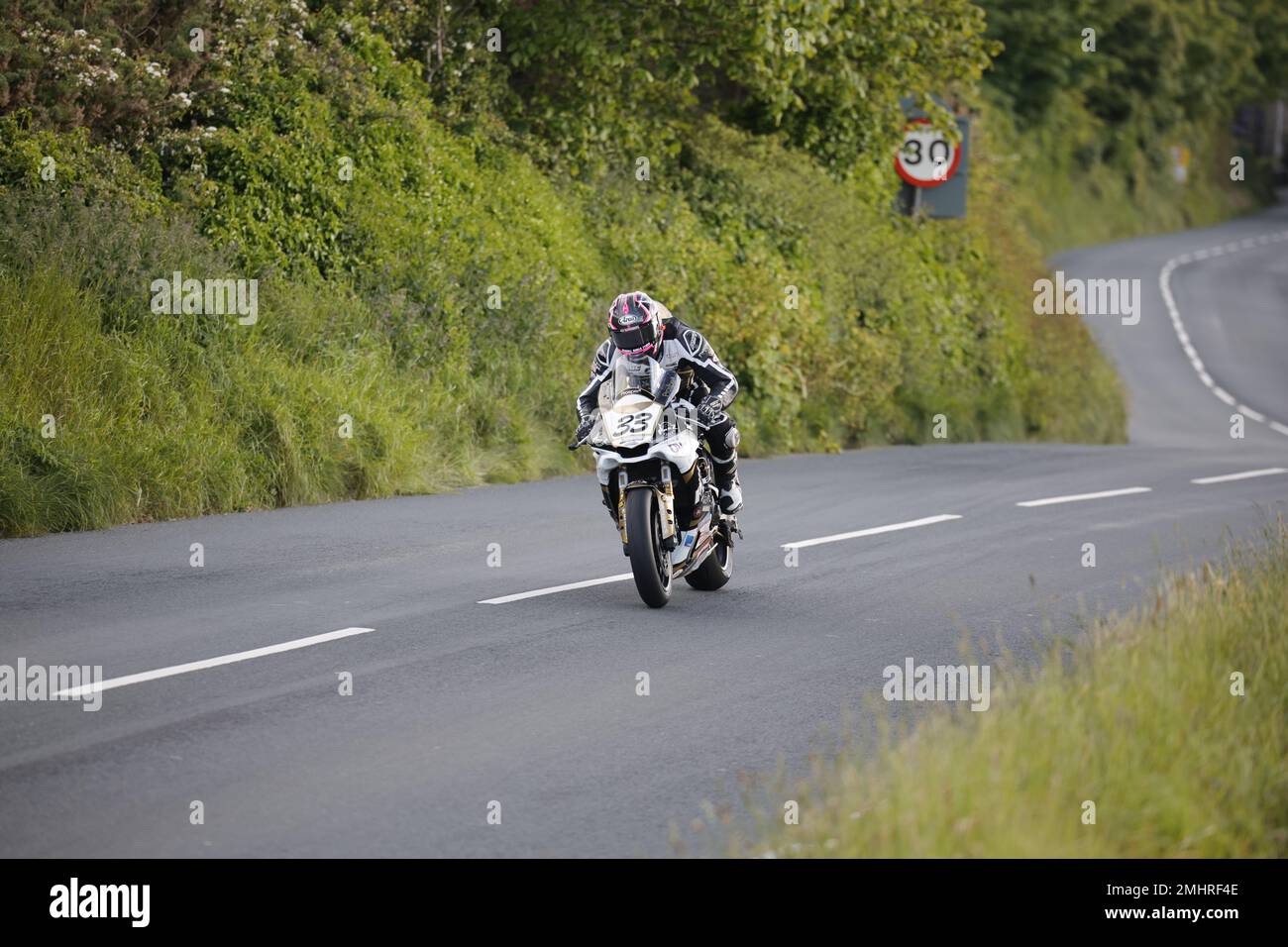 Isle of Man TT 22, Rhencullen Practice Week Stock Photo - Alamy