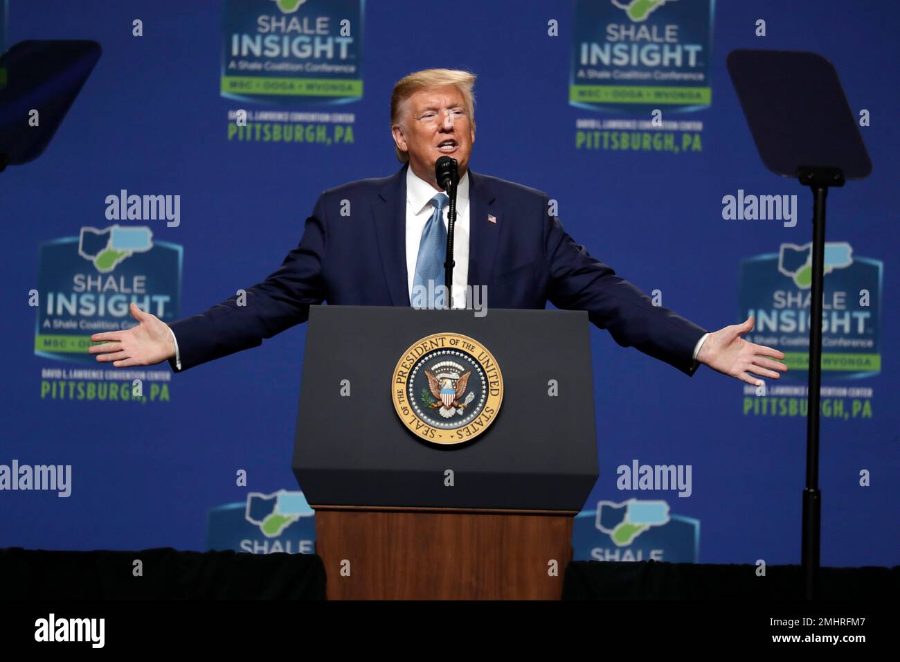 President Donald Trump speaks at the 9th annual Shale Insight ...