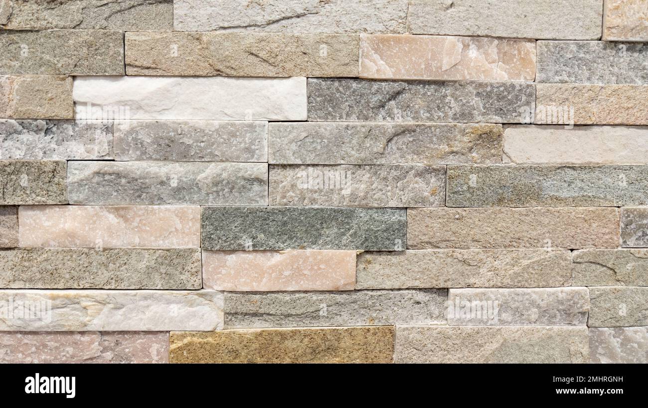 square stone grey wall background of house brick brown horizontal ...