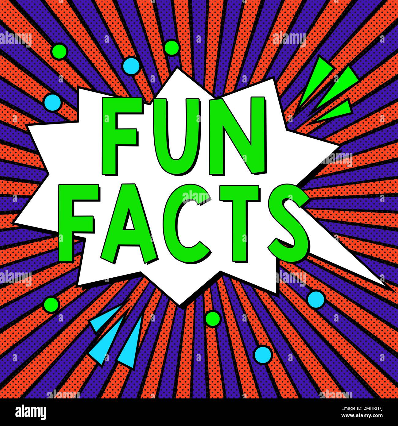 Hand writing sign Fun Facts. Business overview short interesting trivia ...