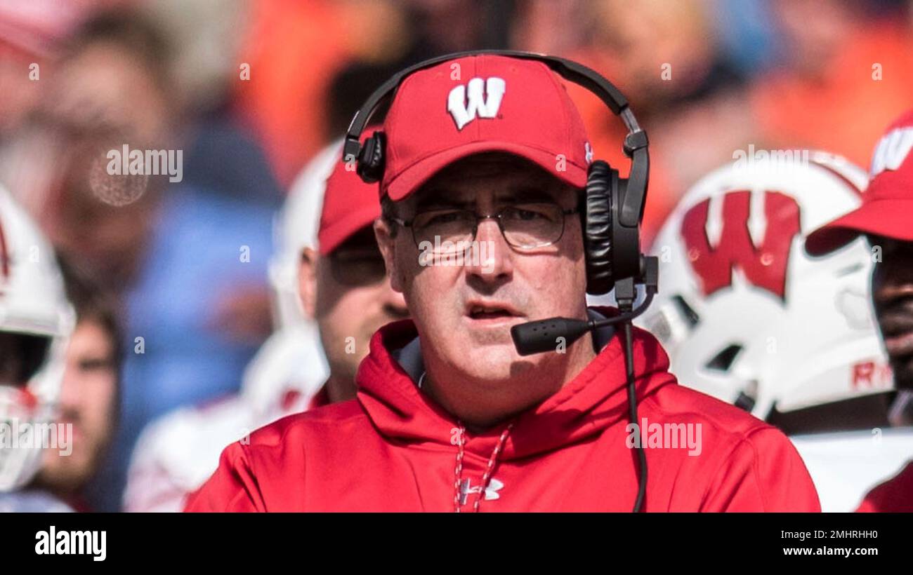 Wisconsin Head Coach Paul Chryst in the second half of an NCAA college ...
