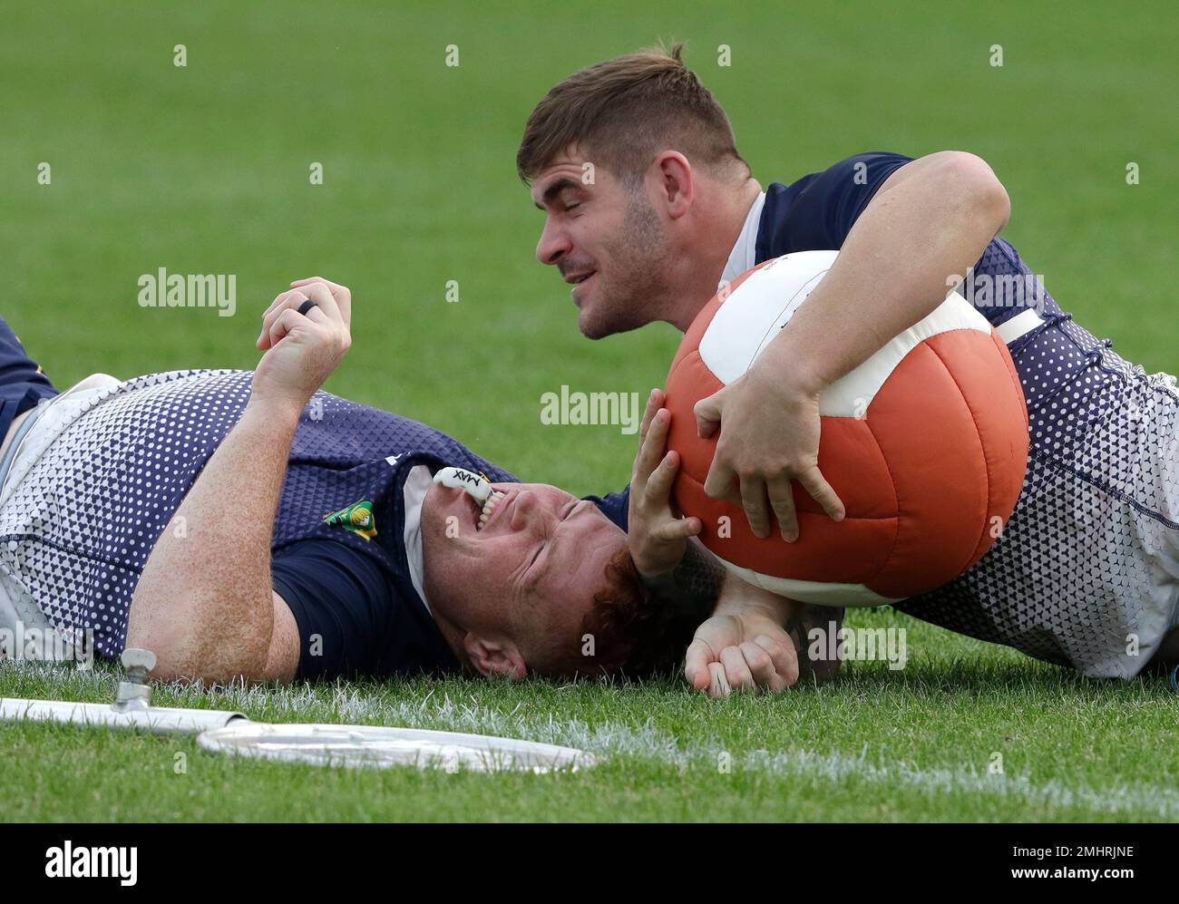 South Africa's Steven Kitshoff and South Africa's Malcolm Marx, right ...