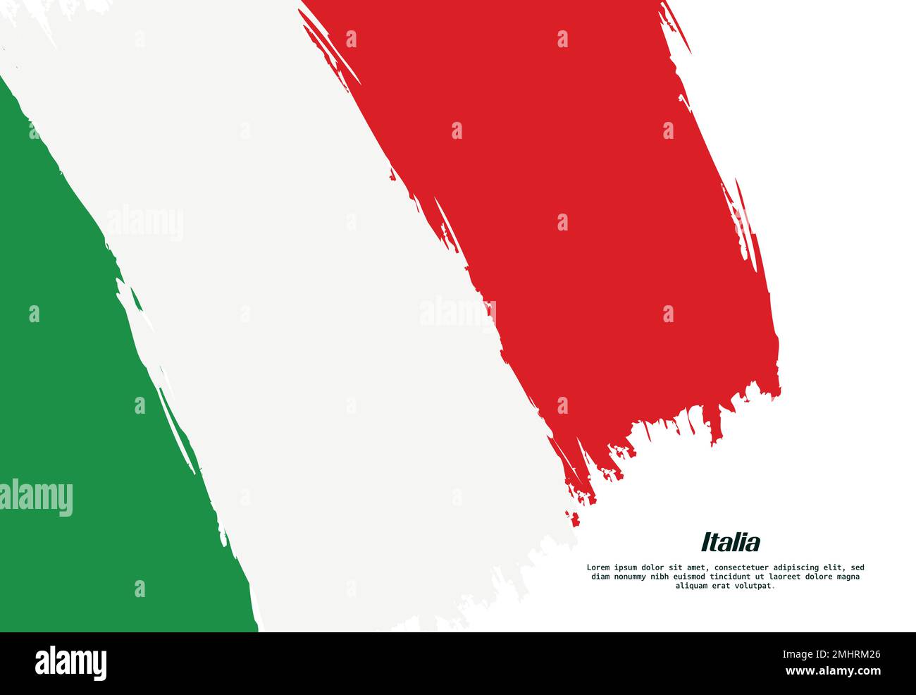 Italian flag brush concept. Flag of Italian grunge style banner ...
