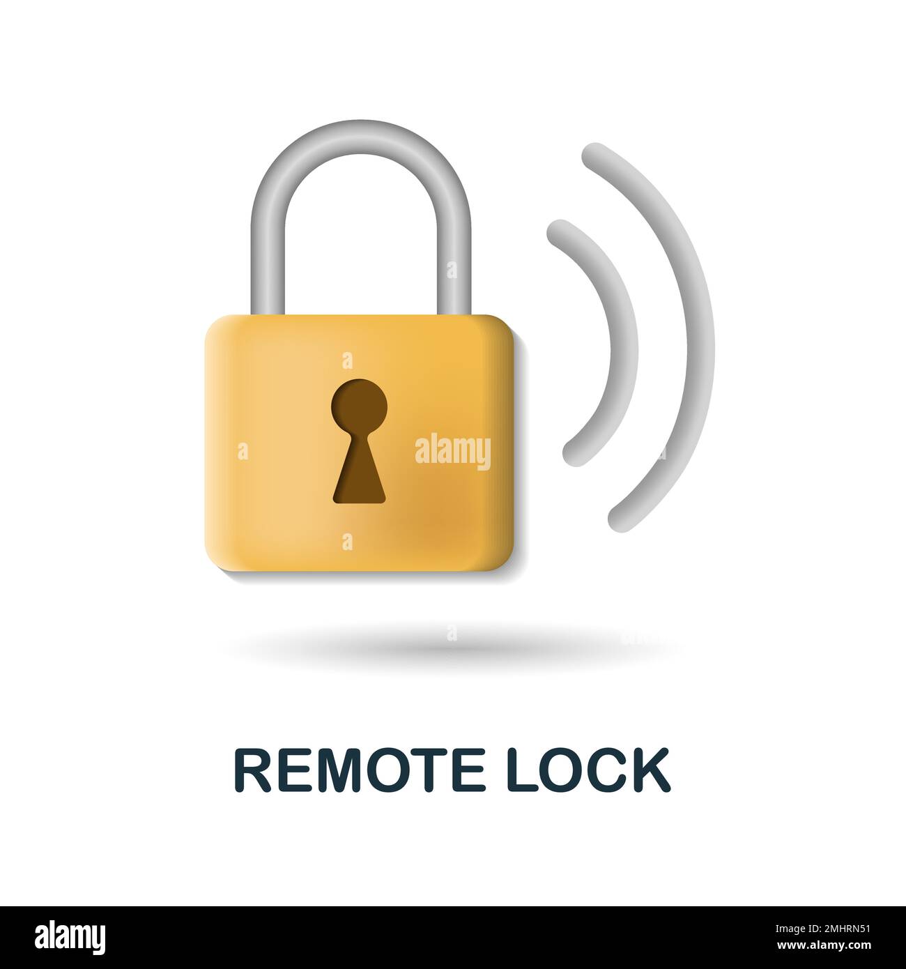 Remote Lock icon. 3d illustration from security collection. Creative ...