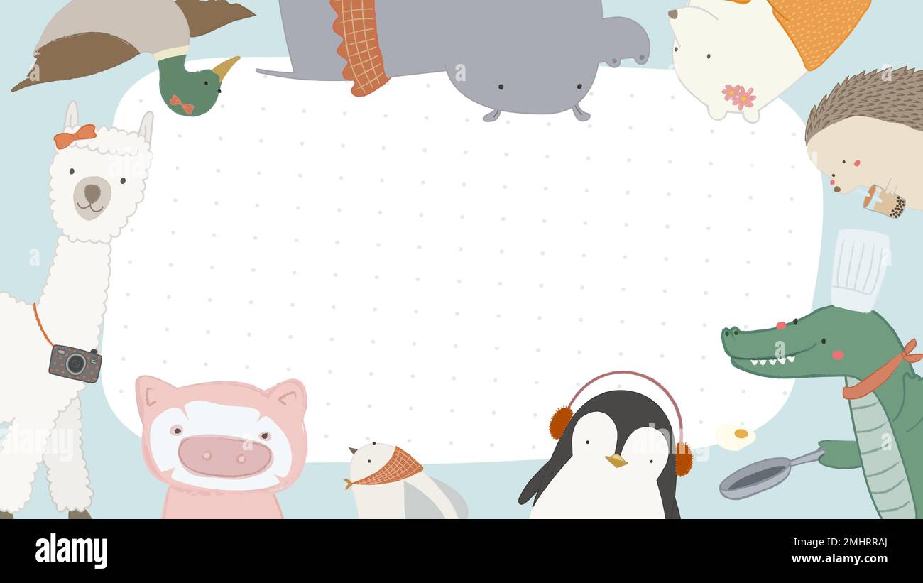 Cute animal background vector Stock Vector Image & Art - Alamy