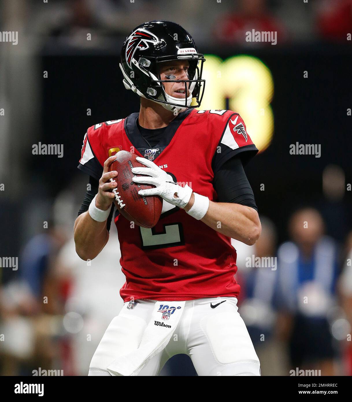 Atlanta Falcons quarterback Matt Ryan (2) drops back to pass in a week ...