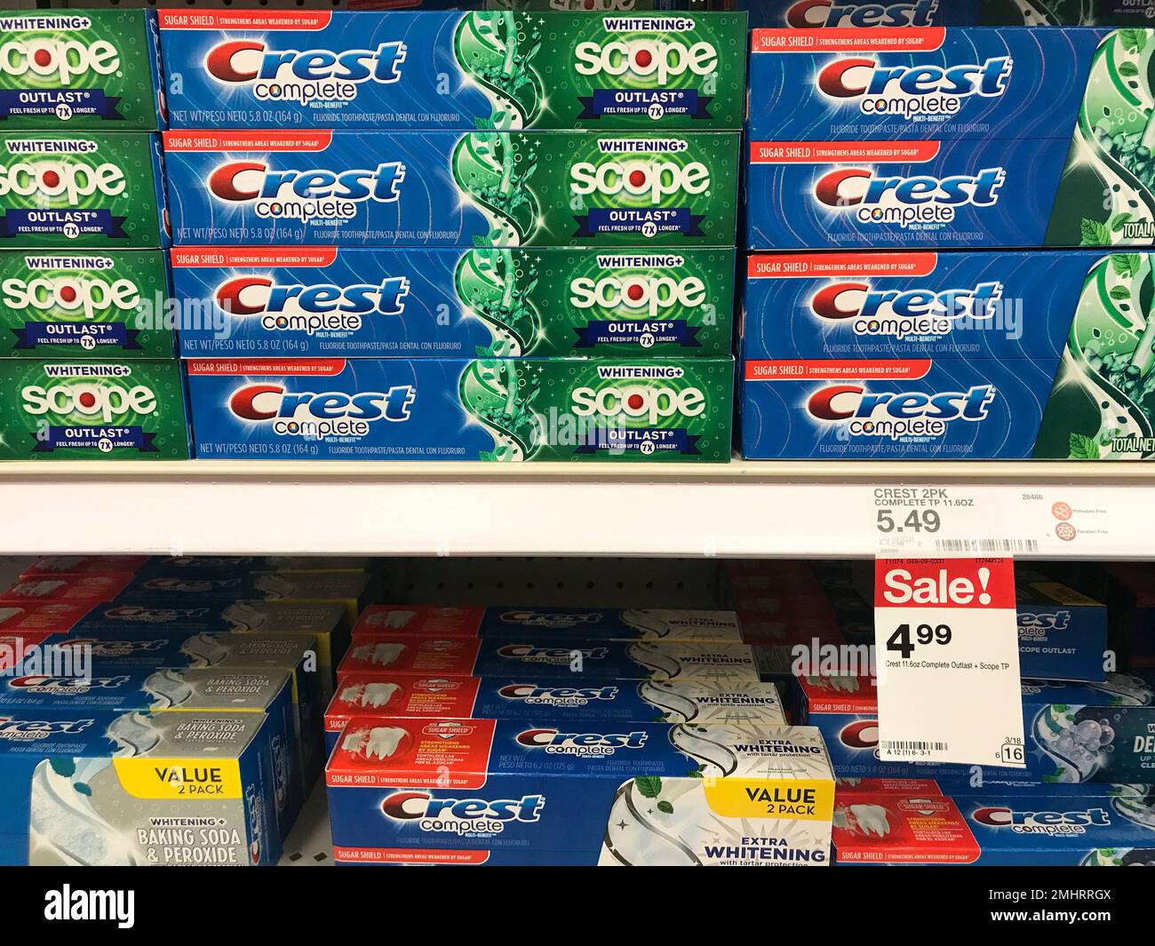 FILE - In this June 14, 2018, photo Procter & Gamble's Crest toothpaste ...