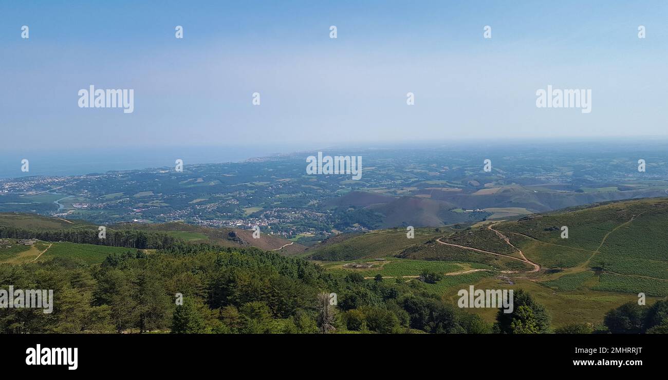 Mount Larrun peak view of mountain Basque Country in France Europe ...