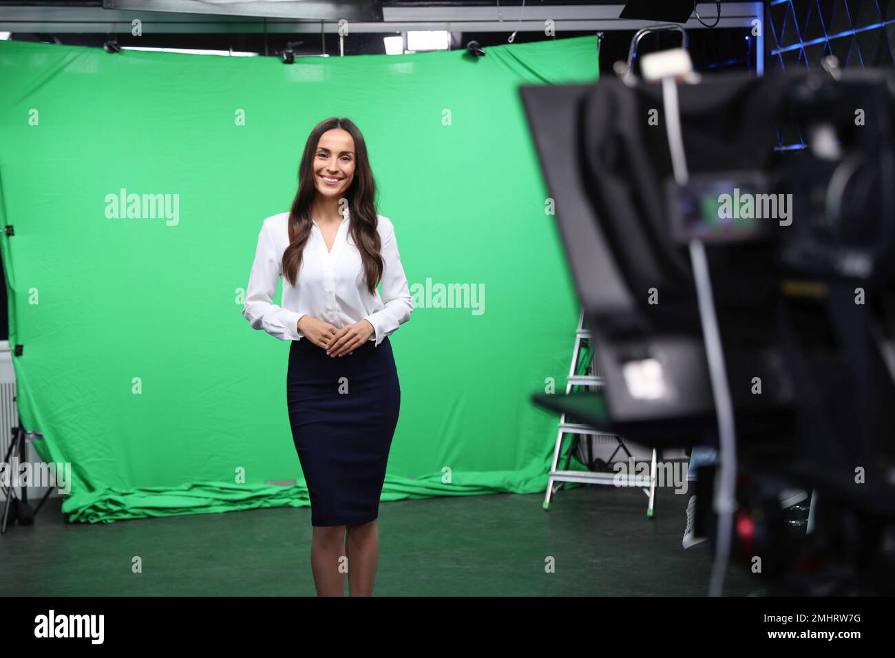 Female news presenter in broadcasting hi-res stock photography and ...