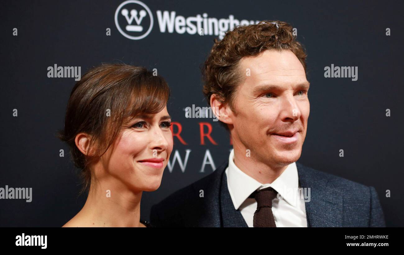 Benedict Cumberbatch (R) attends the premiere for NY Premiere of "The ...