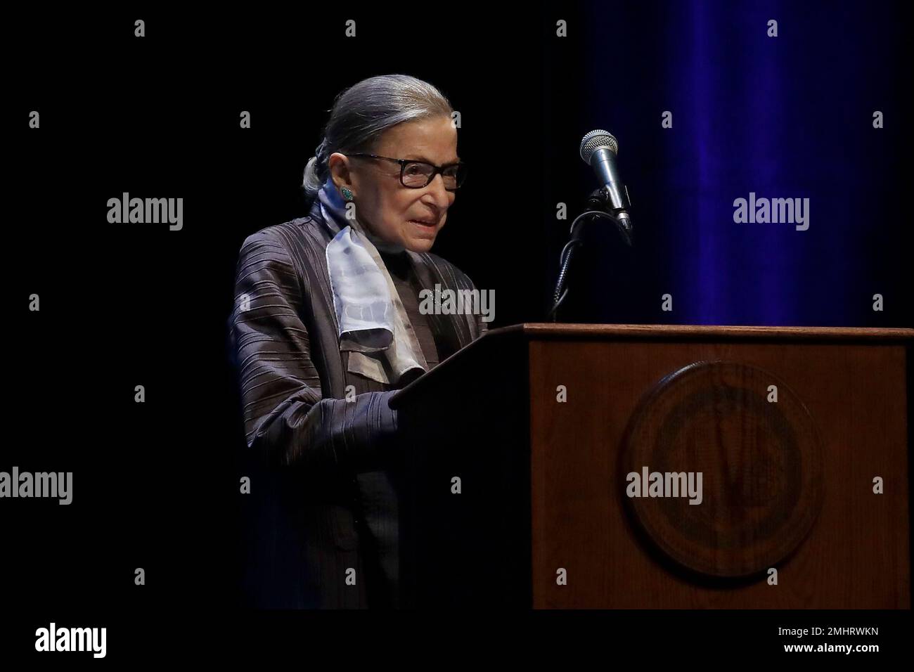 U.S. Supreme Court Justice Ruth Bader Ginsburg speaks during the ...
