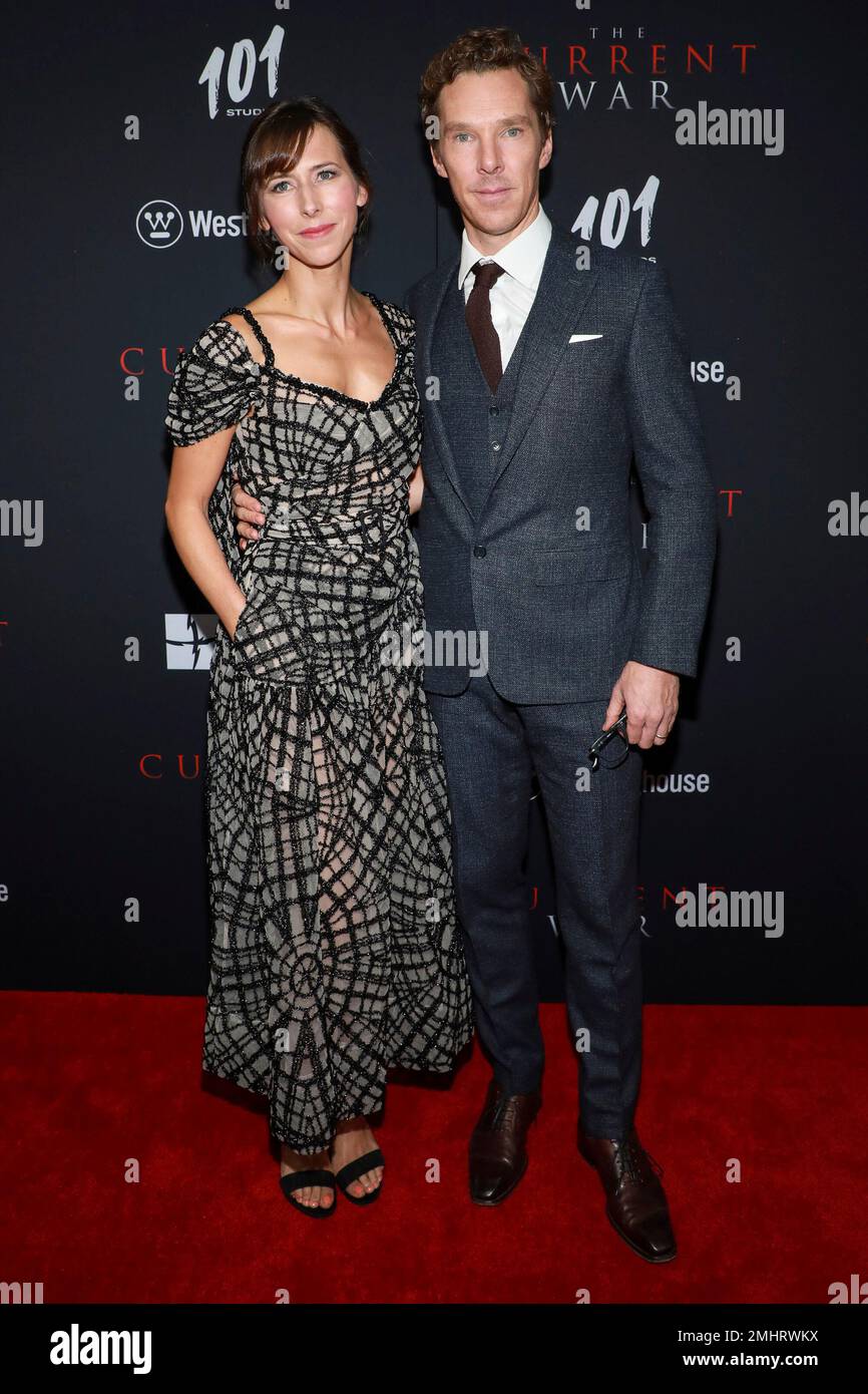 Benedict Cumberbatch (R) attends the premiere for NY Premiere of "The ...
