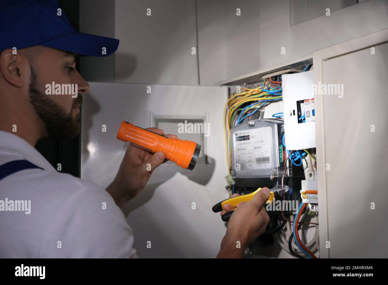 Fixing electricity problem hi-res stock photography and images - Alamy