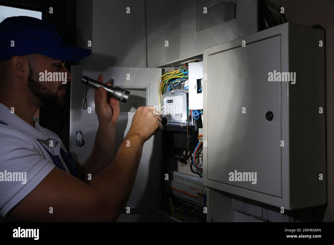 Fixing electricity problem hi-res stock photography and images - Alamy