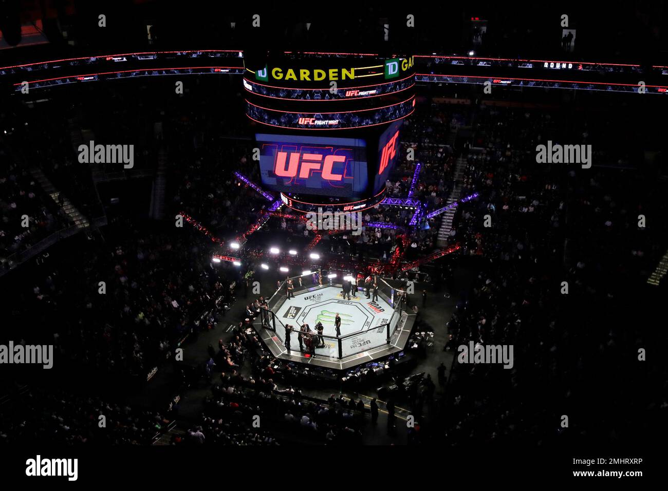 The view from upper level at TD Garden for a mixed martial arts bout ...