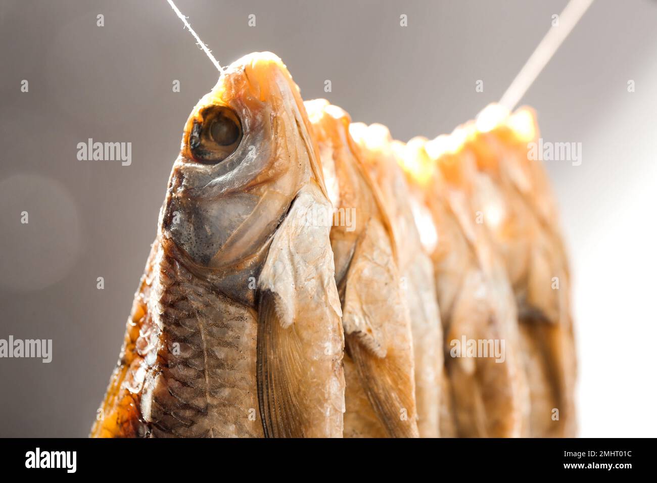 Dried fish hanging on market hi-res stock photography and images - Alamy