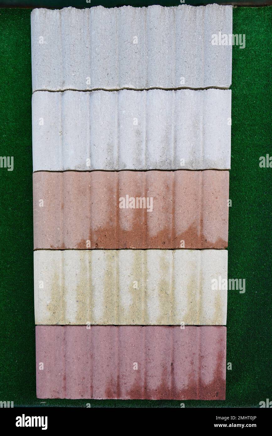 colorful concrete blocks for paving of streets garden urban samples ...