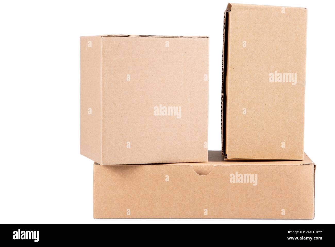 cargo box cardboard on white background Stock Photo - Alamy