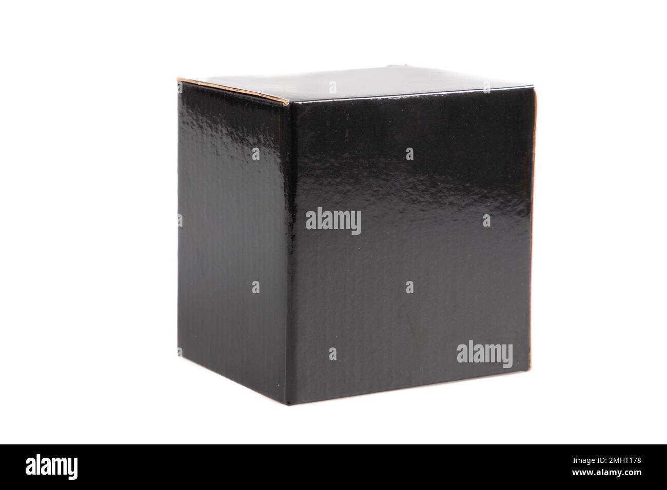 closed black box mock-up isolated on white background Stock Photo - Alamy