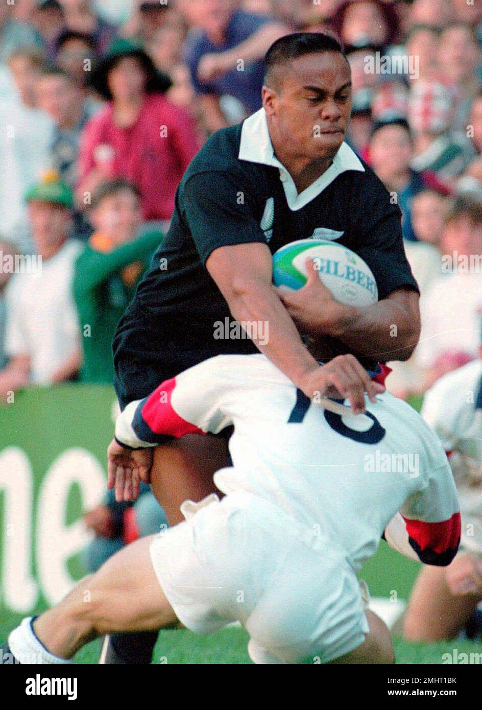 FILE - In this June 18, 1995 file photo, New Zealand All Blacks winger ...