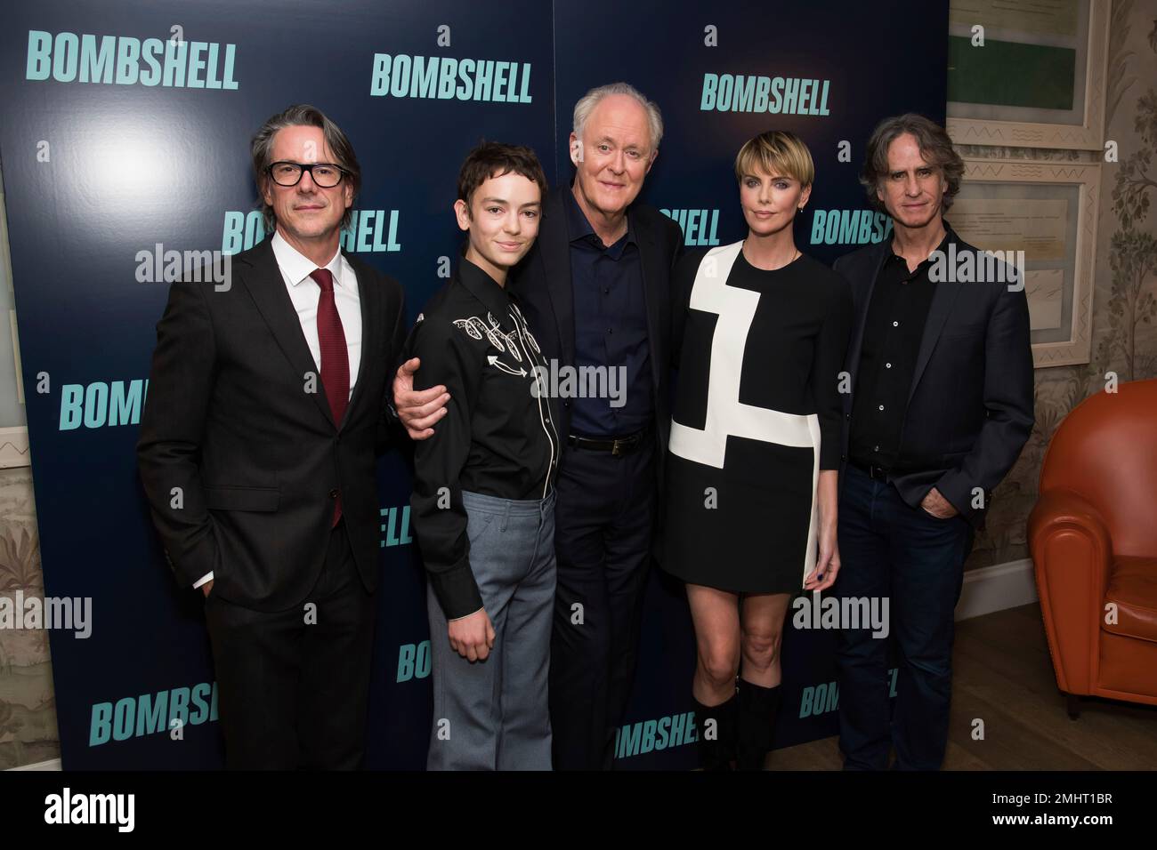 Charles Randolph, left, Brigette Lundy-Paine, John Lithgow, Charlize ...