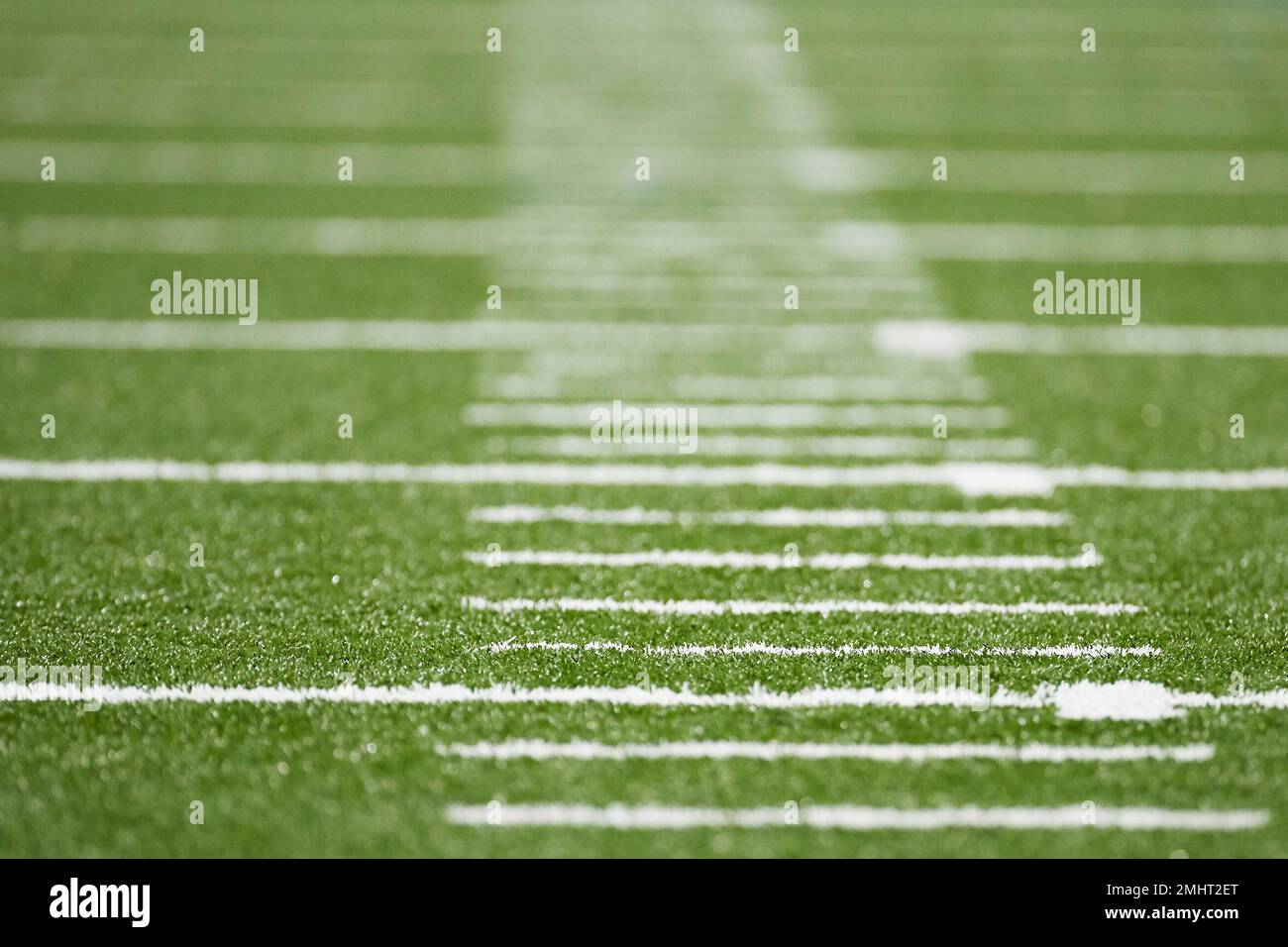 Hash marks on the field during an NFL football game in Detroit, Sunday ...