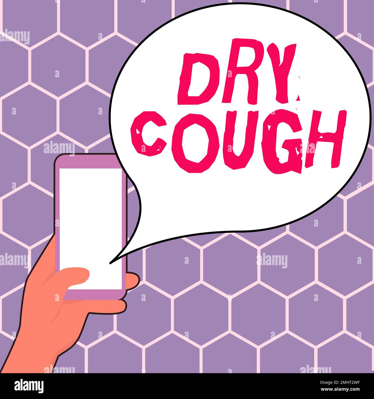 Conceptual display Dry Cough. Business concept cough that are not ...