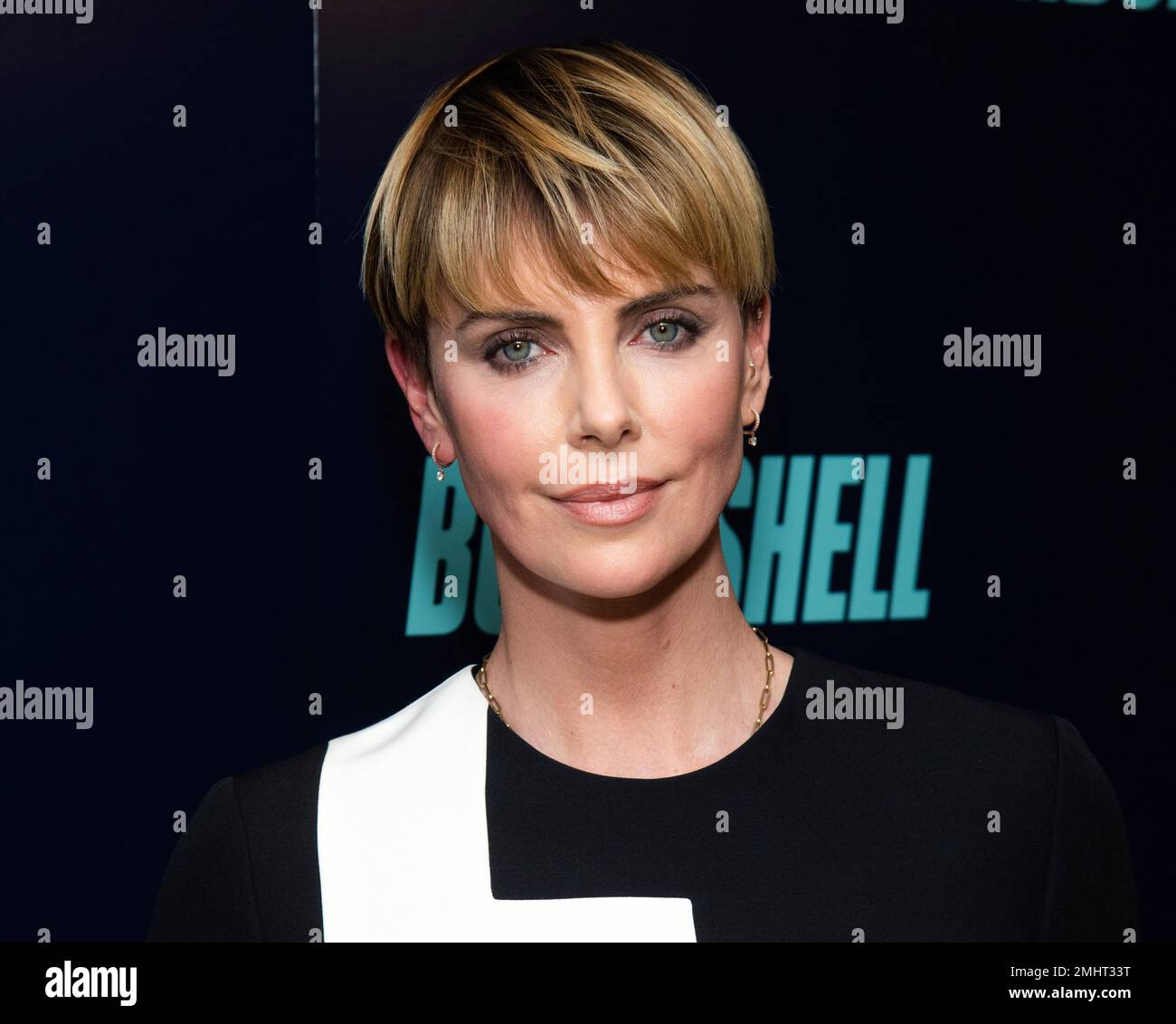 Charlize Theron participates in the "Bombshell" cast photo call at the ...