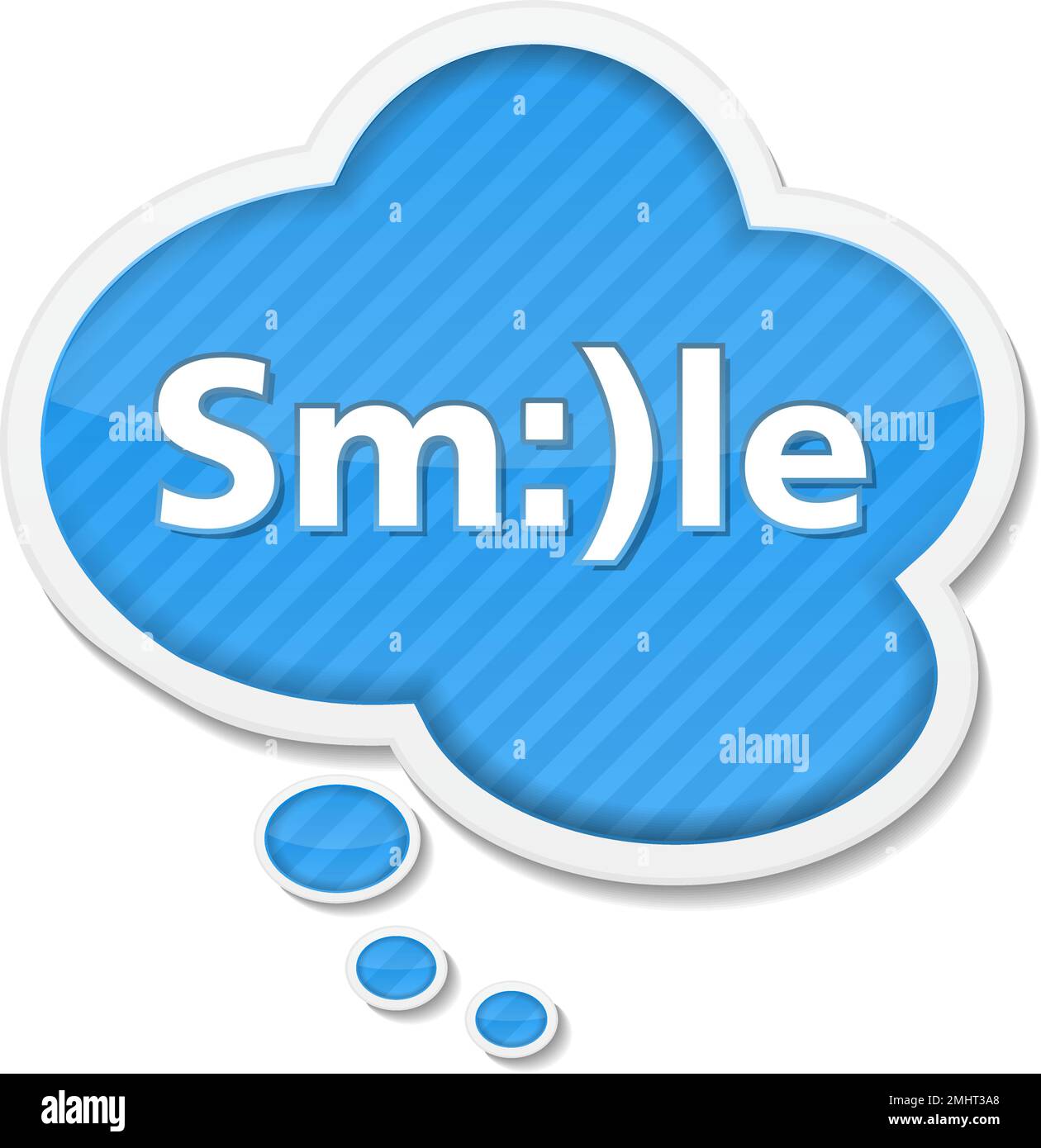 Speech bubble with smile, vector eps10 illustration Stock Vector Image ...