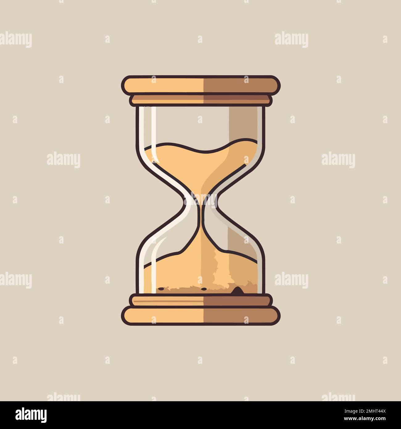 Sand clock hourglass time measurement object illustration Stock Vector ...