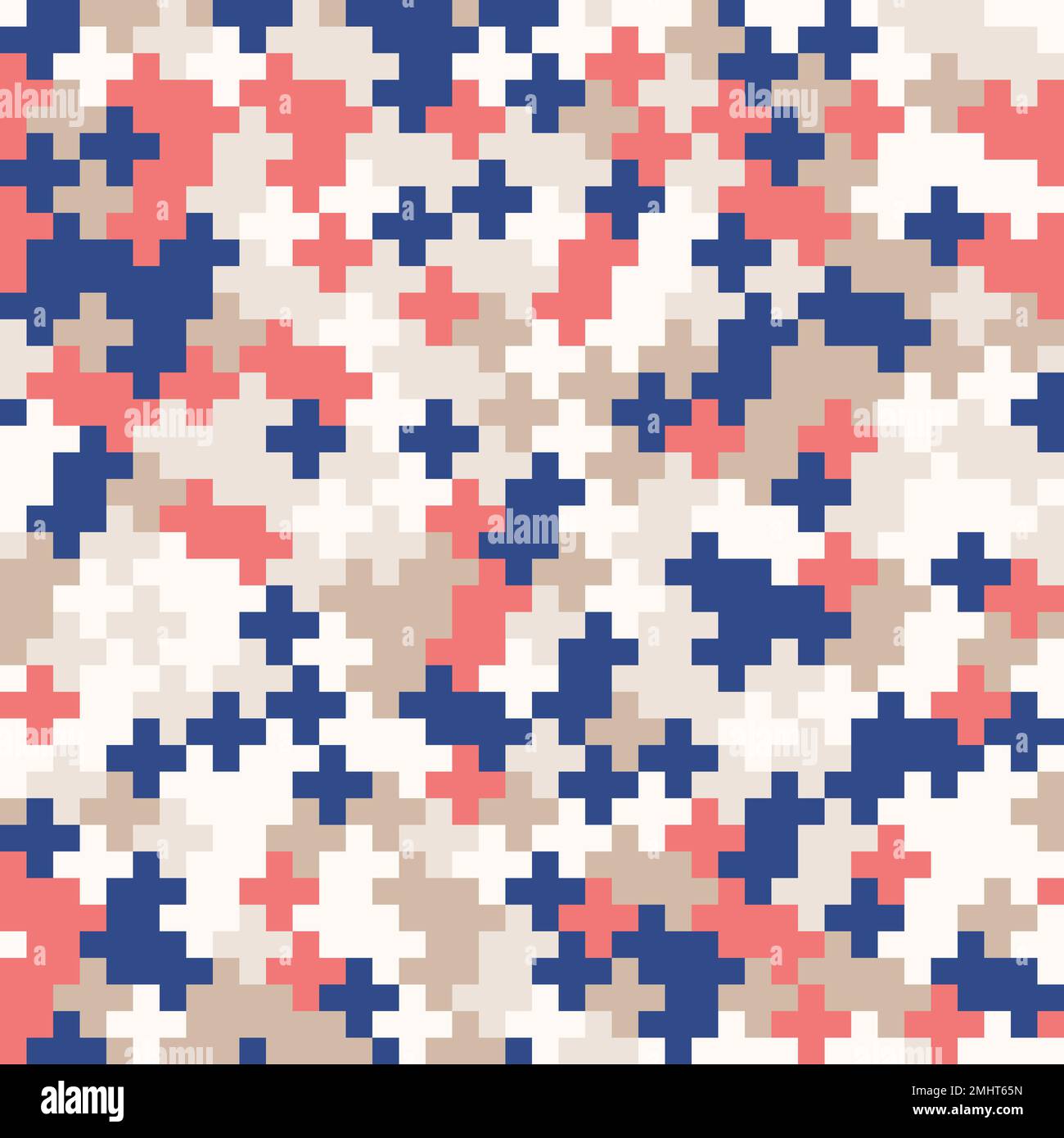 Abstract geometric background, random coloring. Seamless vector pattern ...