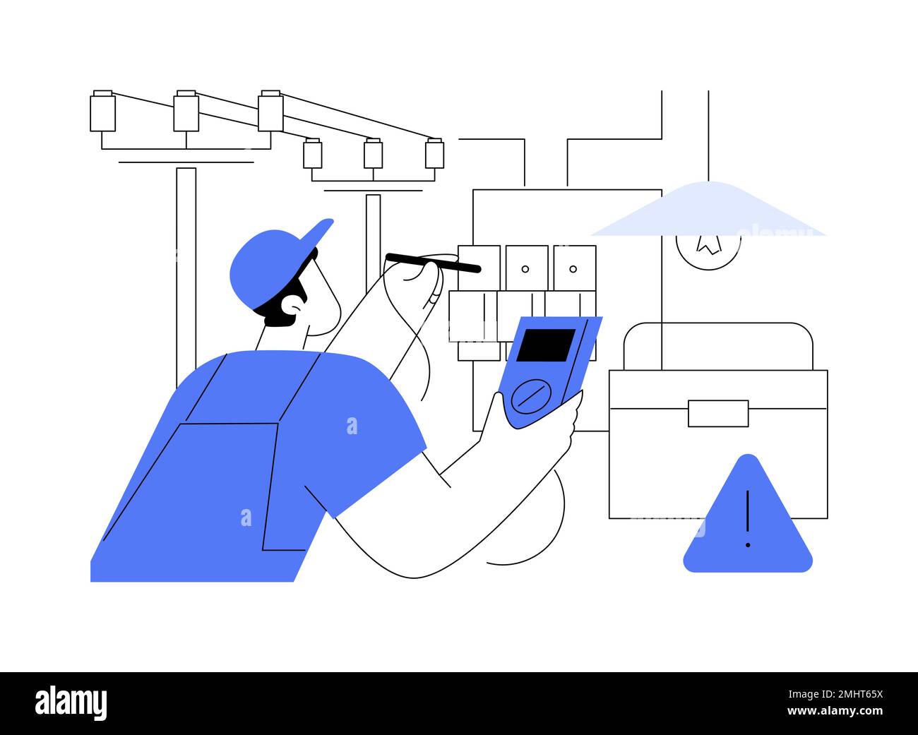 Electrician services abstract concept vector illustration Stock Vector ...