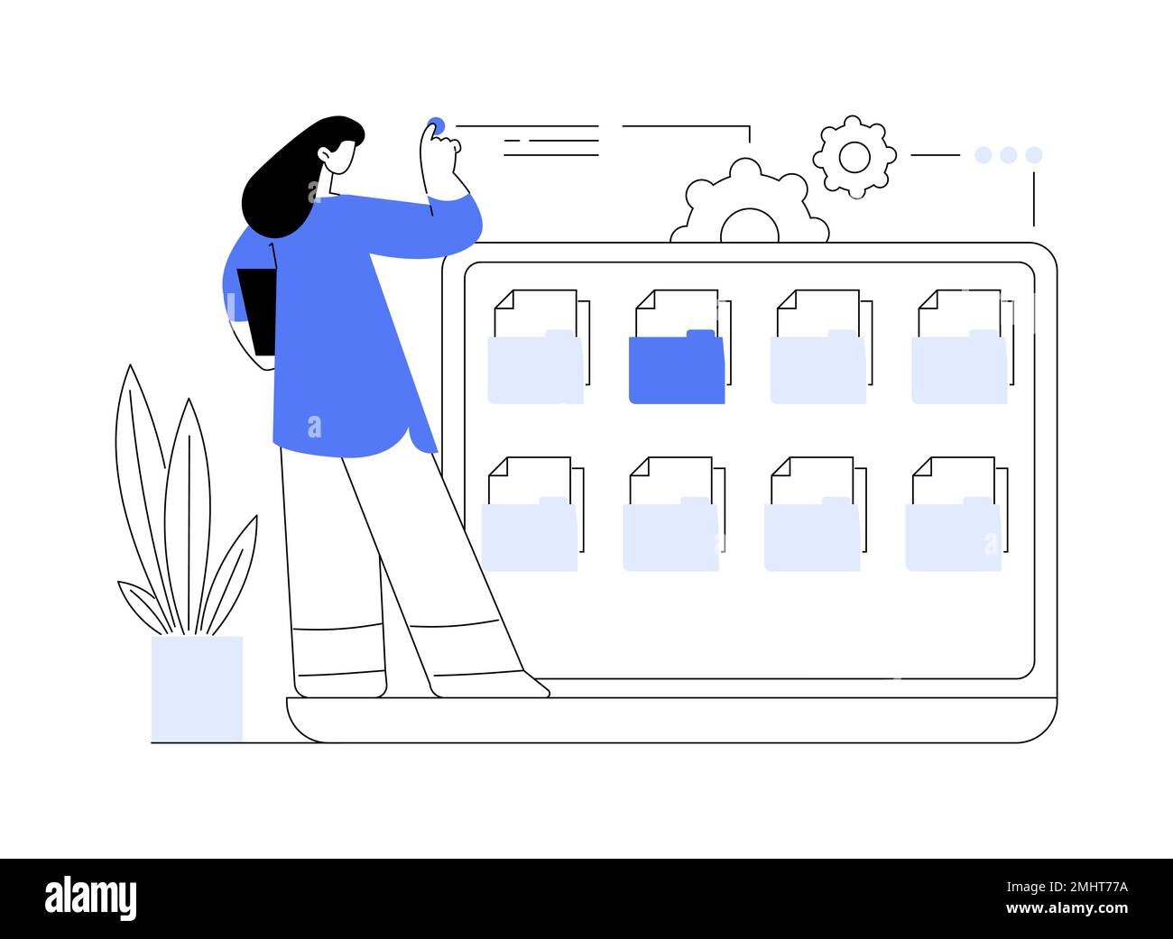 Records management abstract concept vector illustration Stock Vector ...